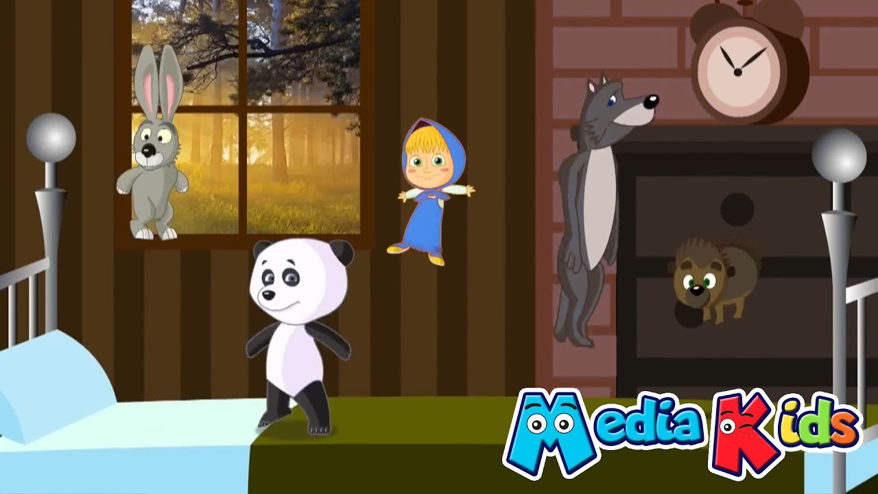 Five Little Monkeys Jumping On The Bed | Children Nursery Rhymes ...