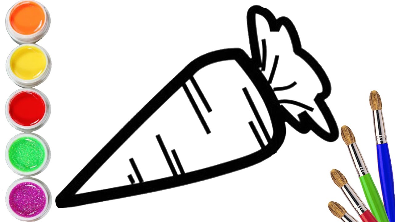 Bolalar uchun sabzi chizish/Drawing carrots for children/Рисунок ...