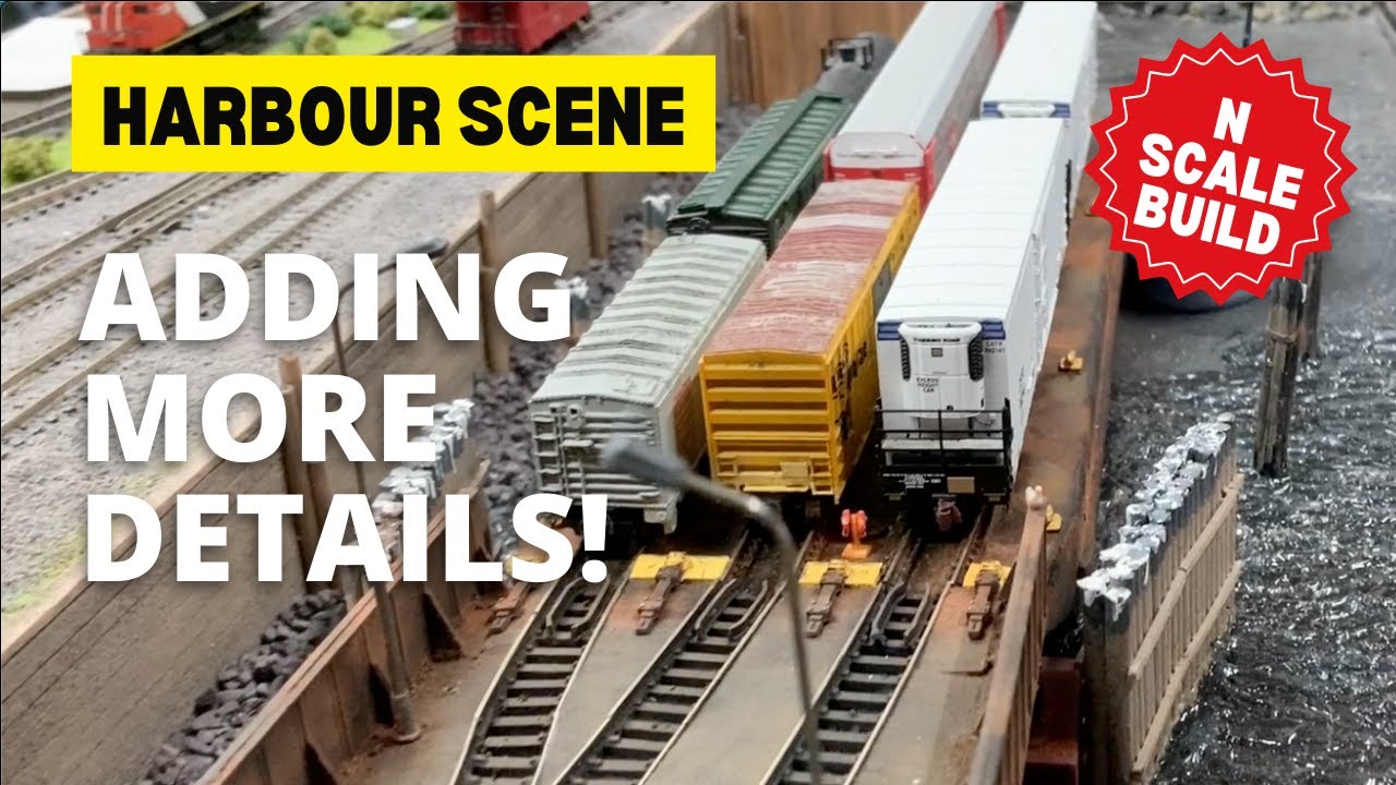 Adding N scale harbour details including lights | N Scale Railcar Float ...