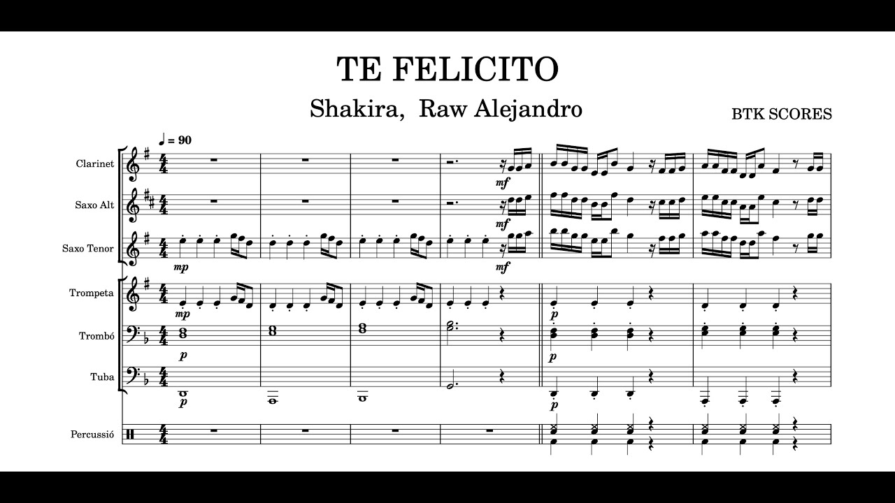 TE FELICITO - SHAKIRA ft. RAUW ALEJANDRO - Arreglo Charanga - YouTube