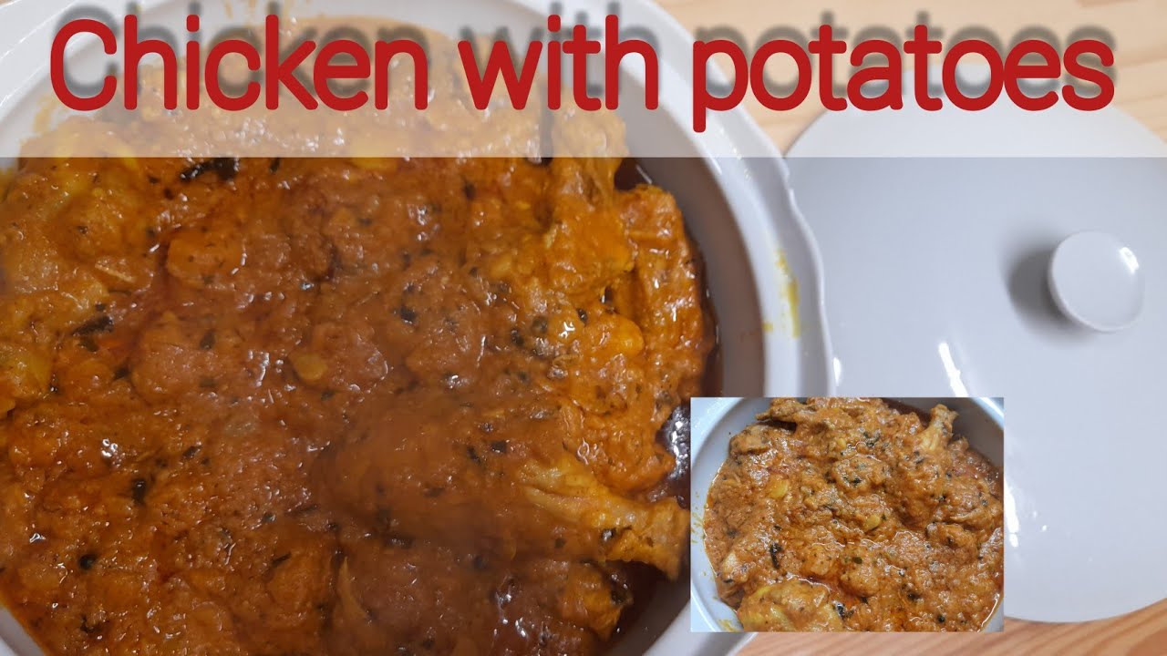 how to make creamy and delicate chicken with potatoes recipe//punjabi ...