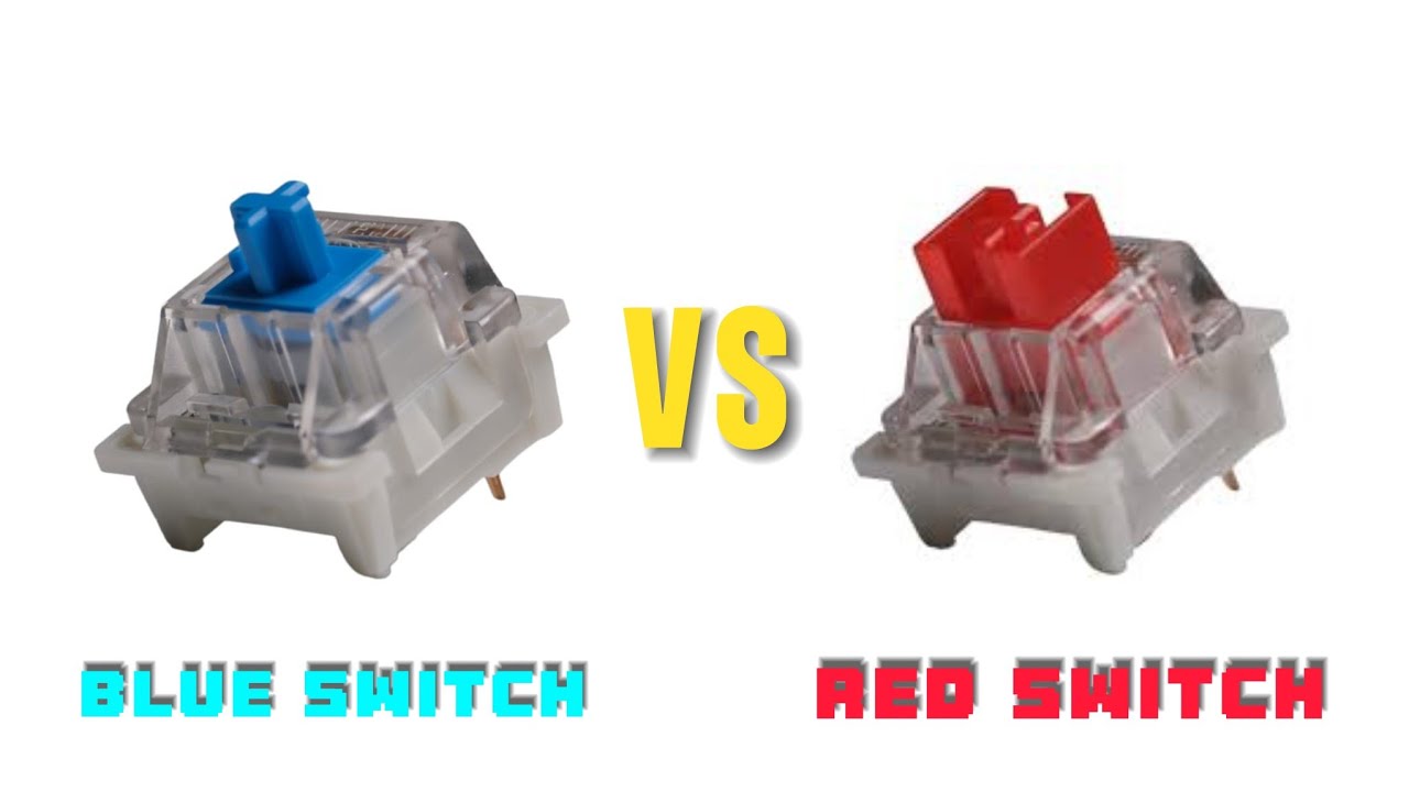 How blue switch and red switch of keyboard sound??? - YouTube