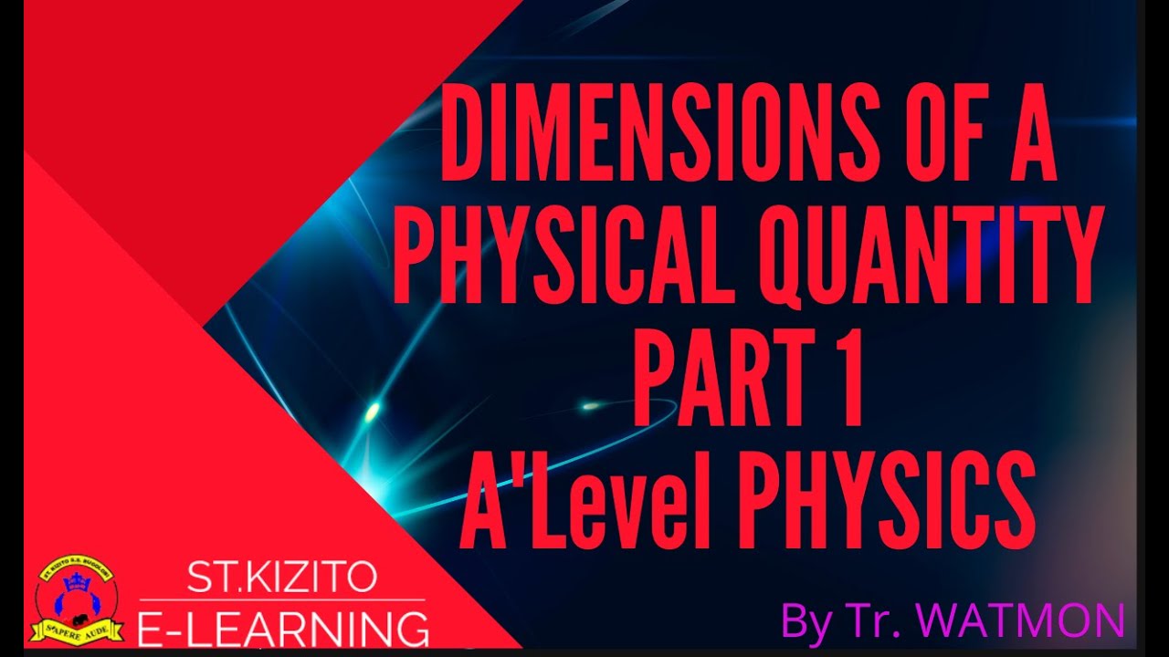 DIMENSIONS OF PHYSICAL QUANTITY PART 3 - YouTube