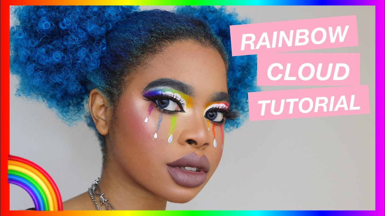 Rainbow Cloud Makeup Tutorial 🌈☁️💦 - YouTube