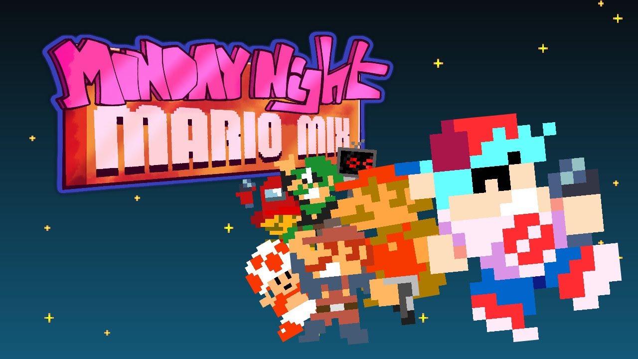 Friday Night Funkin vs Monday Night Mario Mix- A Mod (FNF/Mod/Hard ...