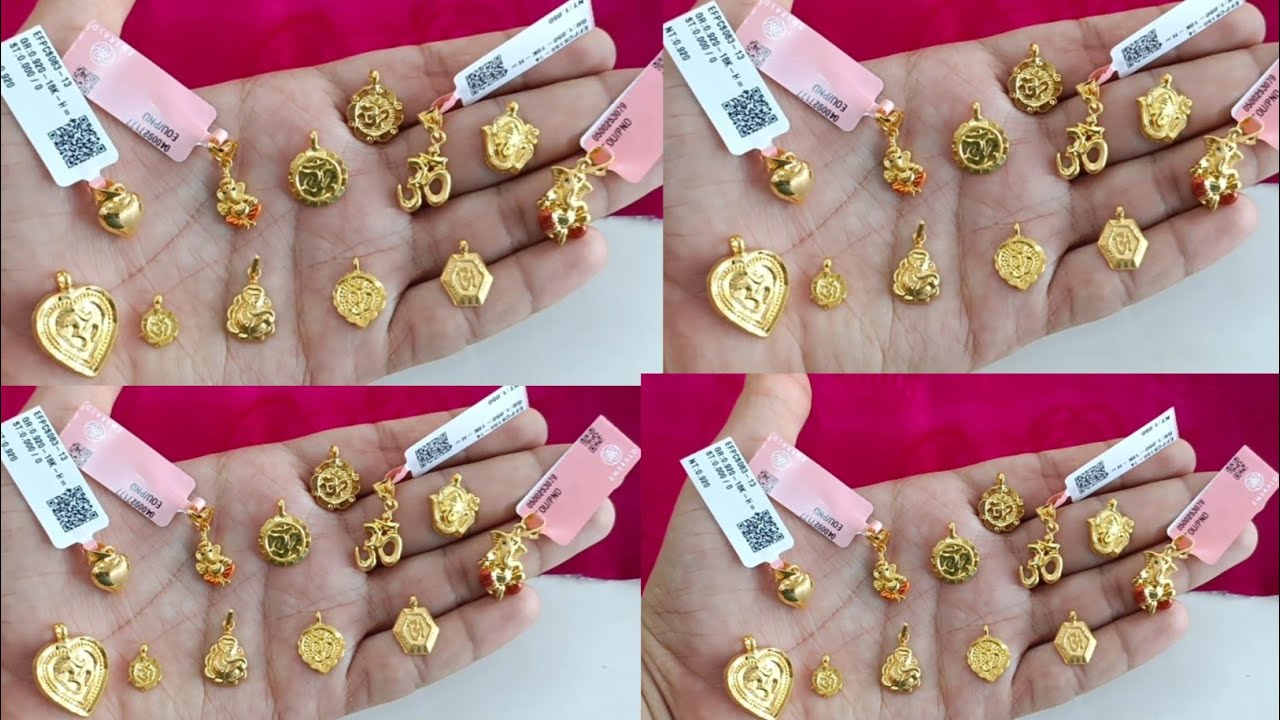 Latest Gold Om and Ganpati Locket Design With Weight And Price || new ...