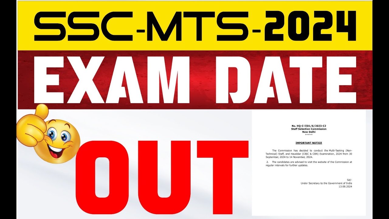 SSC-MTS 2024 | EXAM DATE OUT | Suresh IAS Academy #sscmts #examdate ...