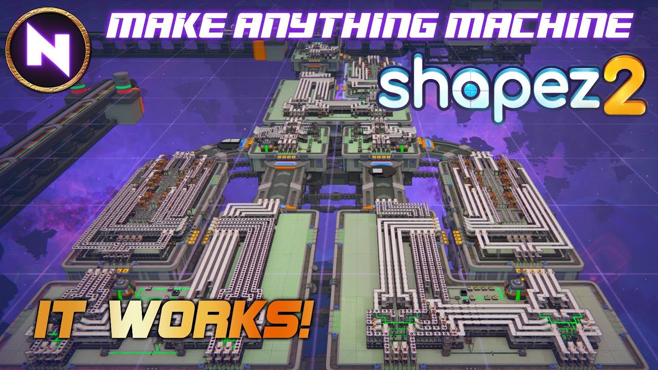 Simple MAKE ANYTHING MACHINE [MAM] Working! Merging & Deleting | 02 | Shapez 2 | Tutorial - YouTube