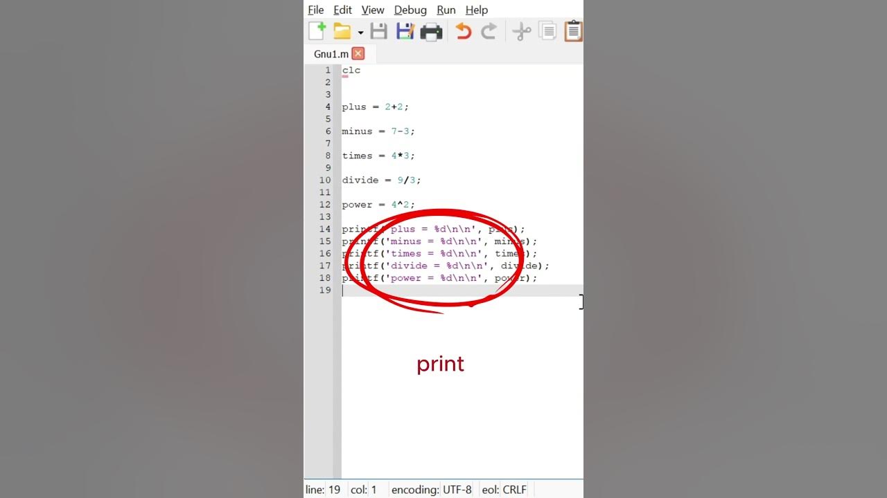 Write in GNU Octave #gnuoctave #programming #codingtutorial #matlab #arithmetic - YouTube