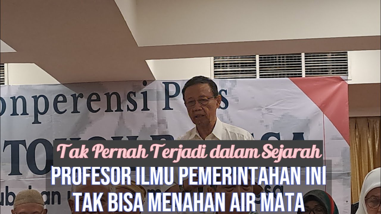 Prof Ryaas Rasyid Tak Bisa Menahan Tangis, Melihat Perkembangan ...