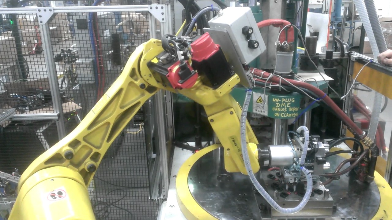 Robot Rotary Die Press load /Unload & Inspect. - YouTube