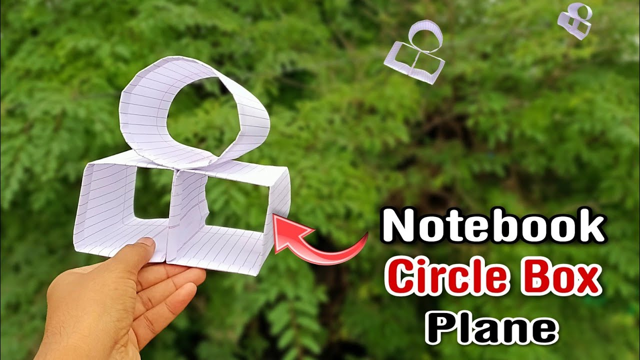 new notebook box circle plane, flying paper plane, circle with box ...