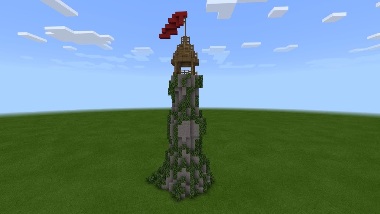 Minecraft tuto tour de sorcier Moyen Âge - YouTube