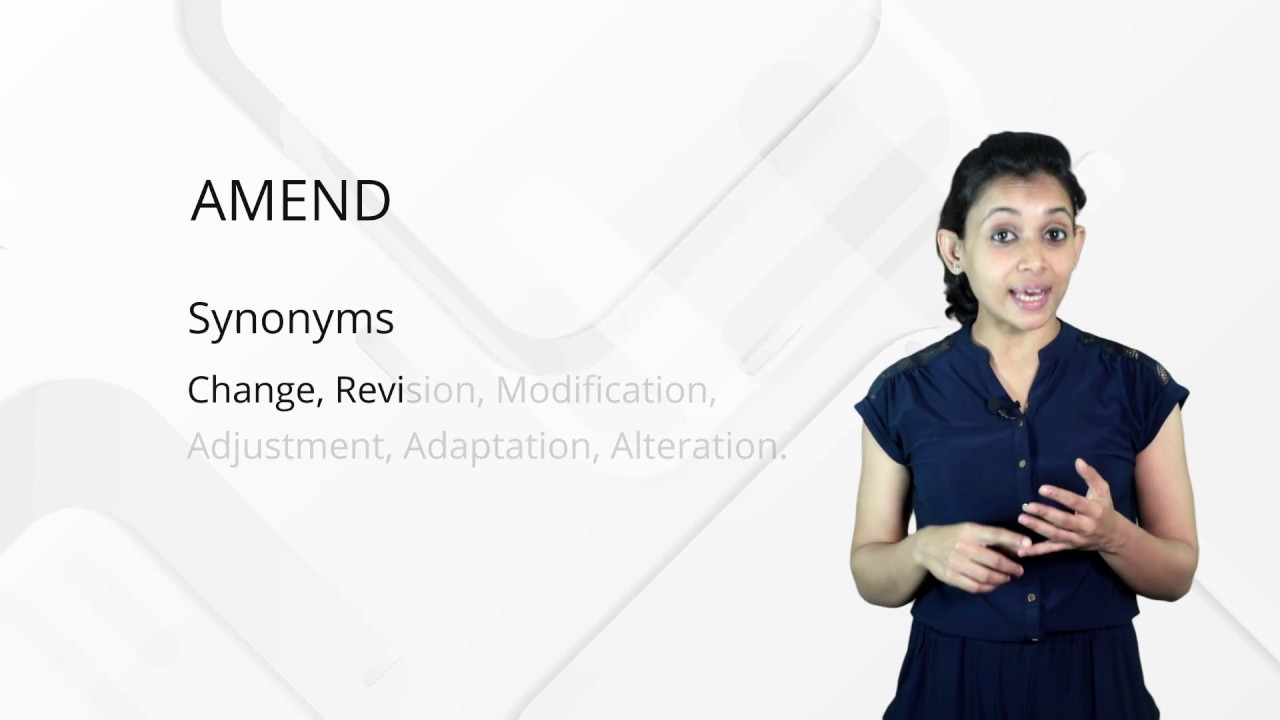 IELTS | Words made easy-Amend - YouTube