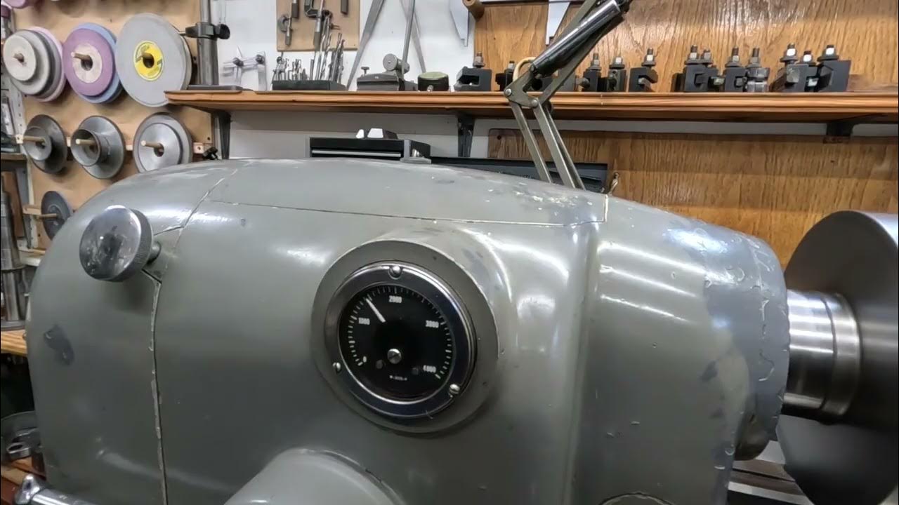 Monarch 10ee lathe threading set up, Thyratron driven machine - YouTube
