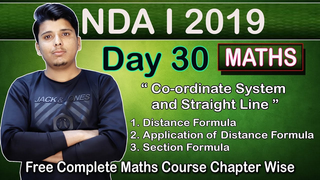 NDA 1 2019 Straight line and Co-ordinate System Chapter || nda 1 2019 ...