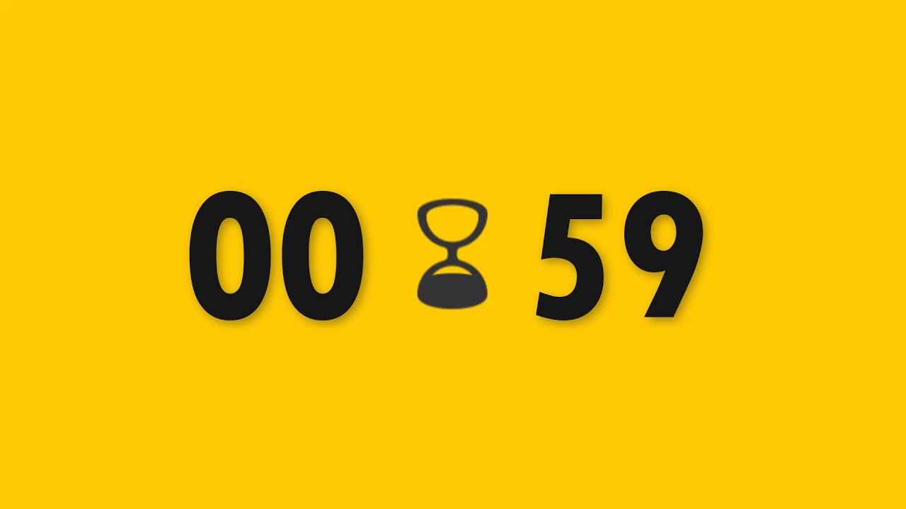 59 Seconds Countdown Timer : จับเวลา 59 วินาที - YouTube