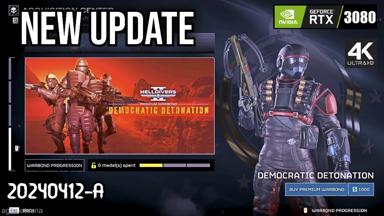 HELLDIVERS™ 2 [20240412-A] New Update Warbonds Democratic Detonation ...