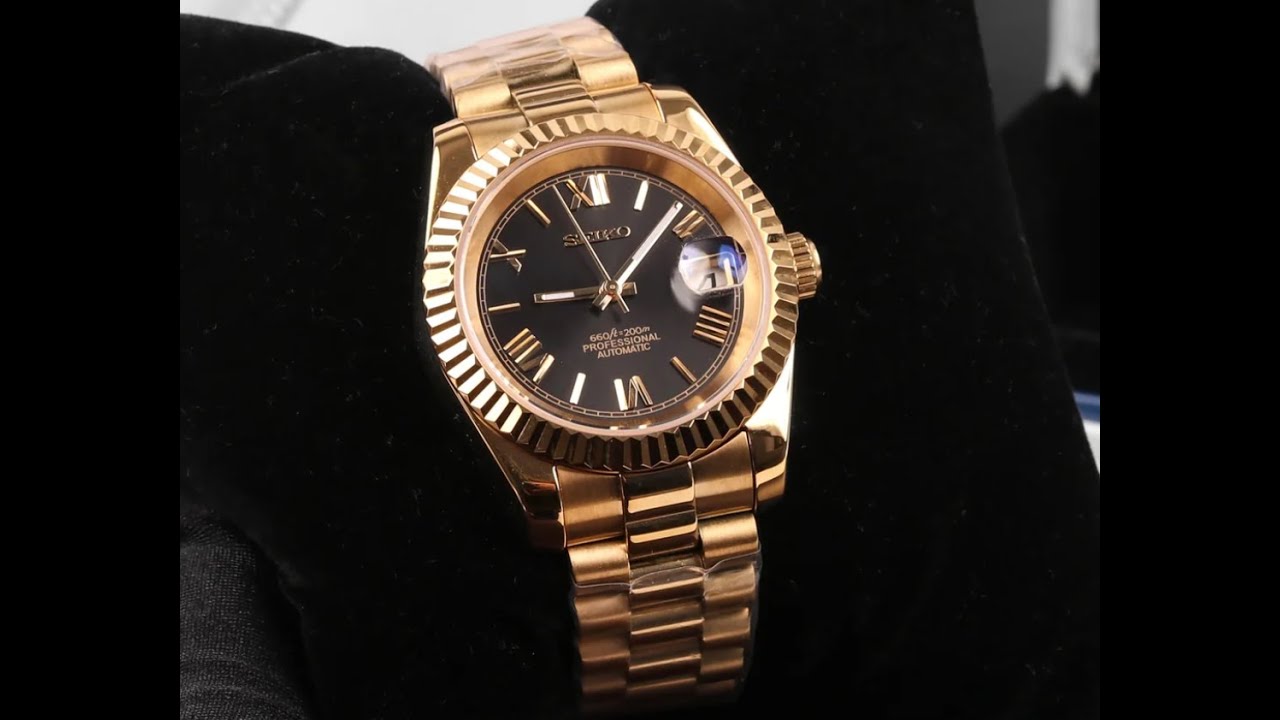 Unbeatable!!! Seiko Black Gold Datejust Presidential Mod Automatic ...
