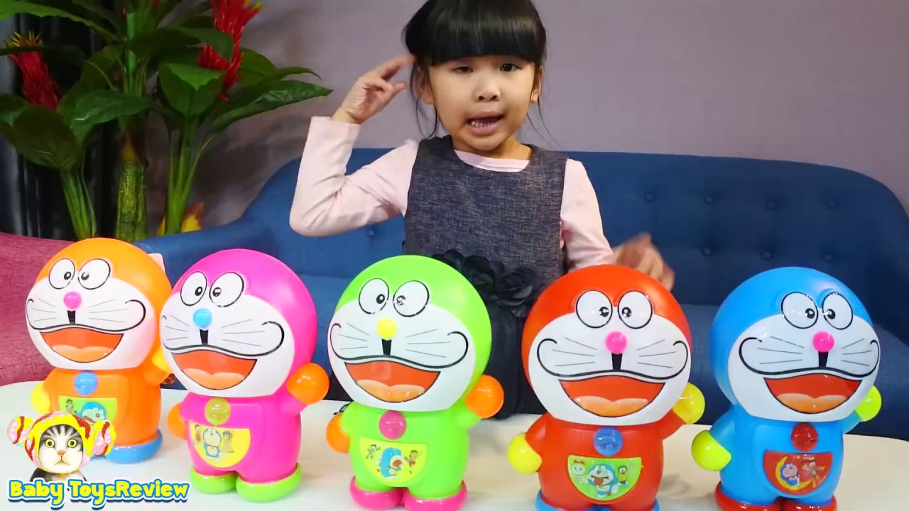 BeBun Learn Colors with Candy Doreamon Eggs Toys - YouTube
