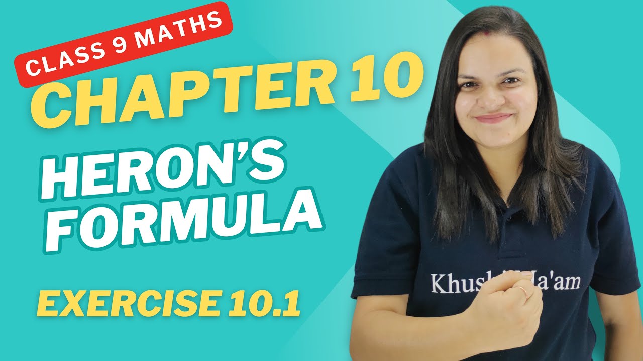 Class-9th, Maths Ch- 10, Heron's Formula, Exercise 10.1 #khushi_maam # ...