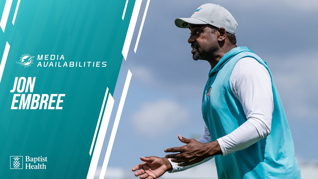 Assistant HC/Tight Ends Coach Jon Embree meets with the media | Miami ...