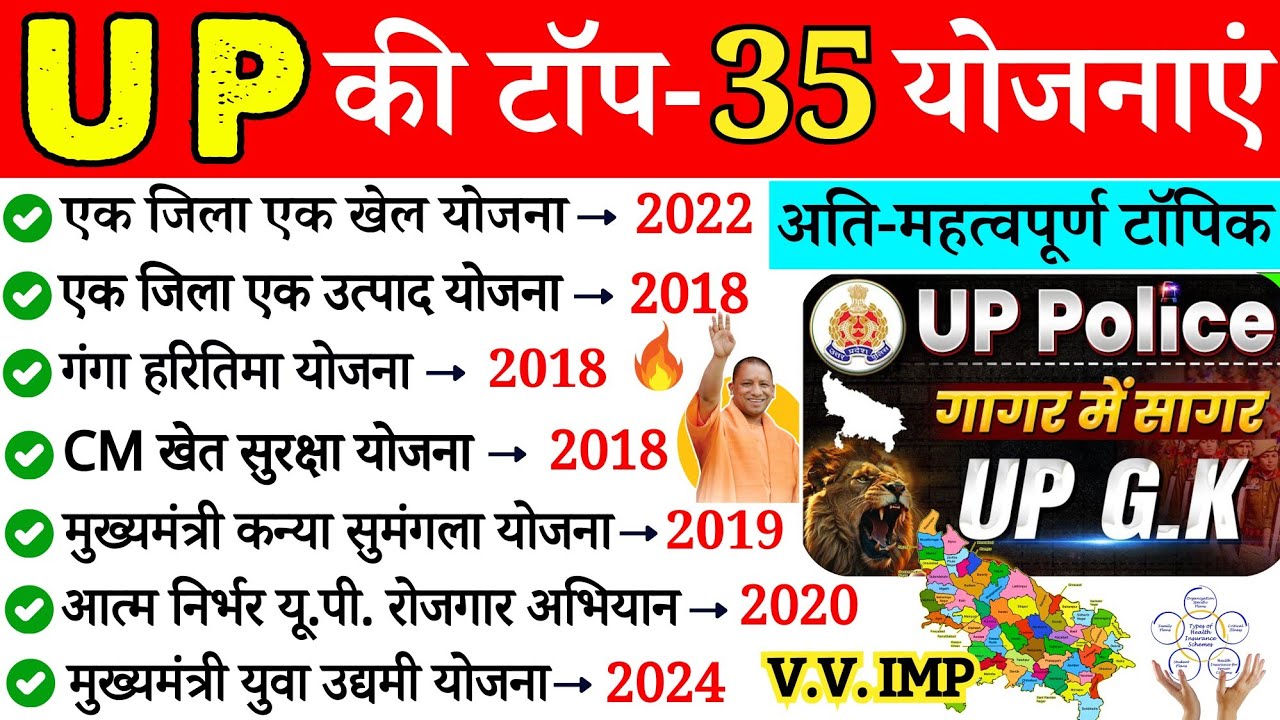 UP Govt Schemes 2024 | UP POLICE RE EXAM 2024 | UPP RE EXAM GS GS ...