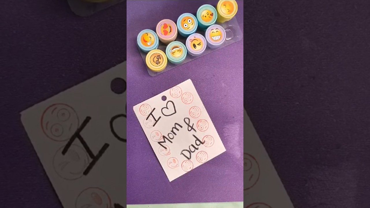 Easy Card Craft for Mom and Dad, Amazing card craft #message #mom #dad ...