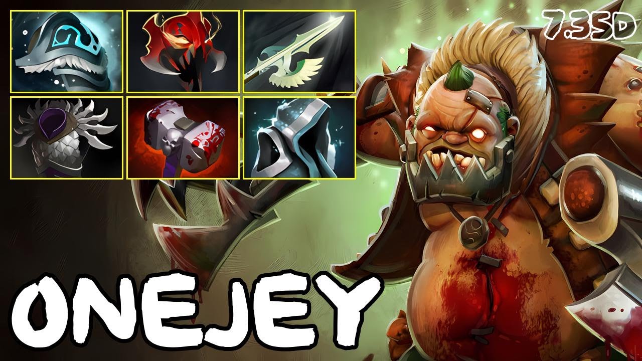 OneJey - Pudge Pos 3 - 7.35d - Immortal Dota 2 Pro Plays - YouTube