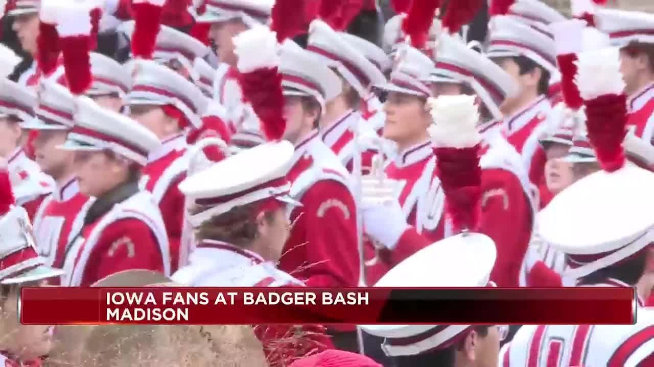 Houses divided: Wisconsin-Iowa rivalry at Badger Bash - YouTube