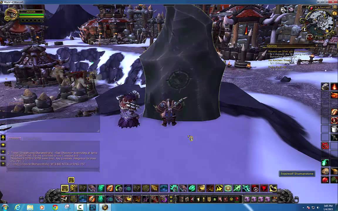 World of Warcraft Using Shamanstone to get Blessing of the Wolf - YouTube