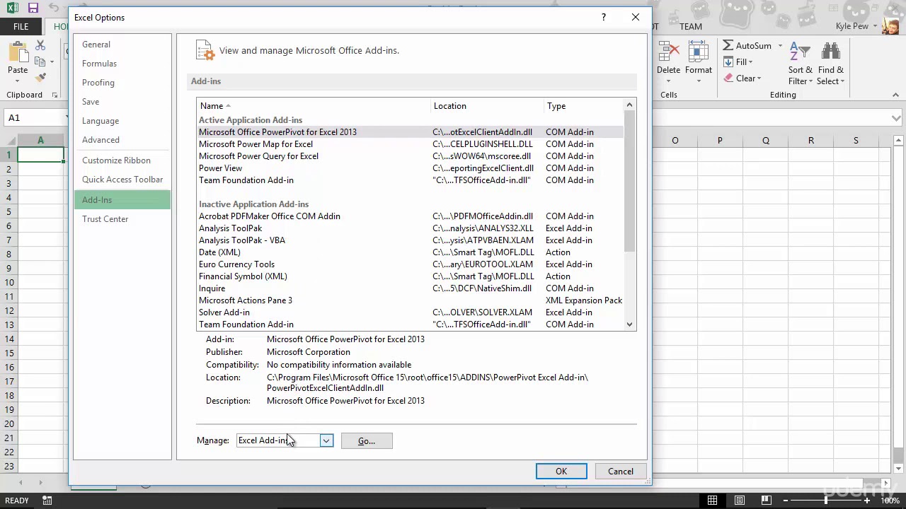 Activating The Excel Powerpivot Addin YouTube activating-the-excel-powerpivot-addin-youtube