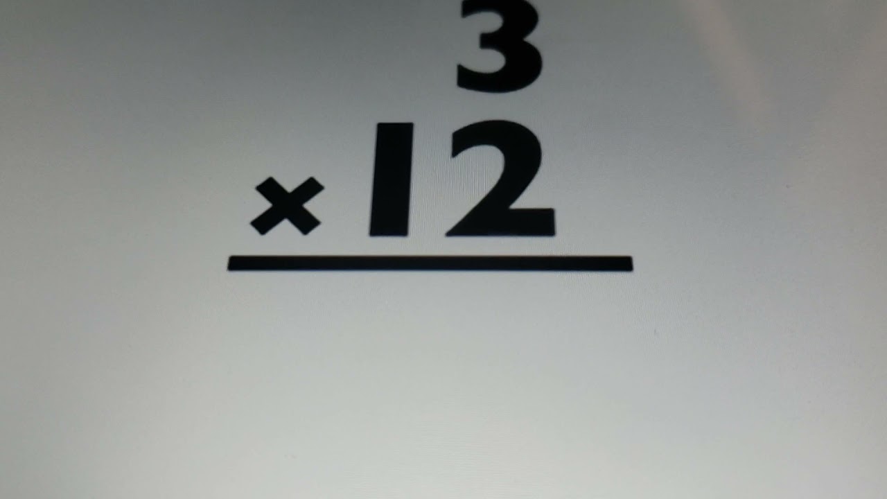 3 x 12 = 36 - YouTube