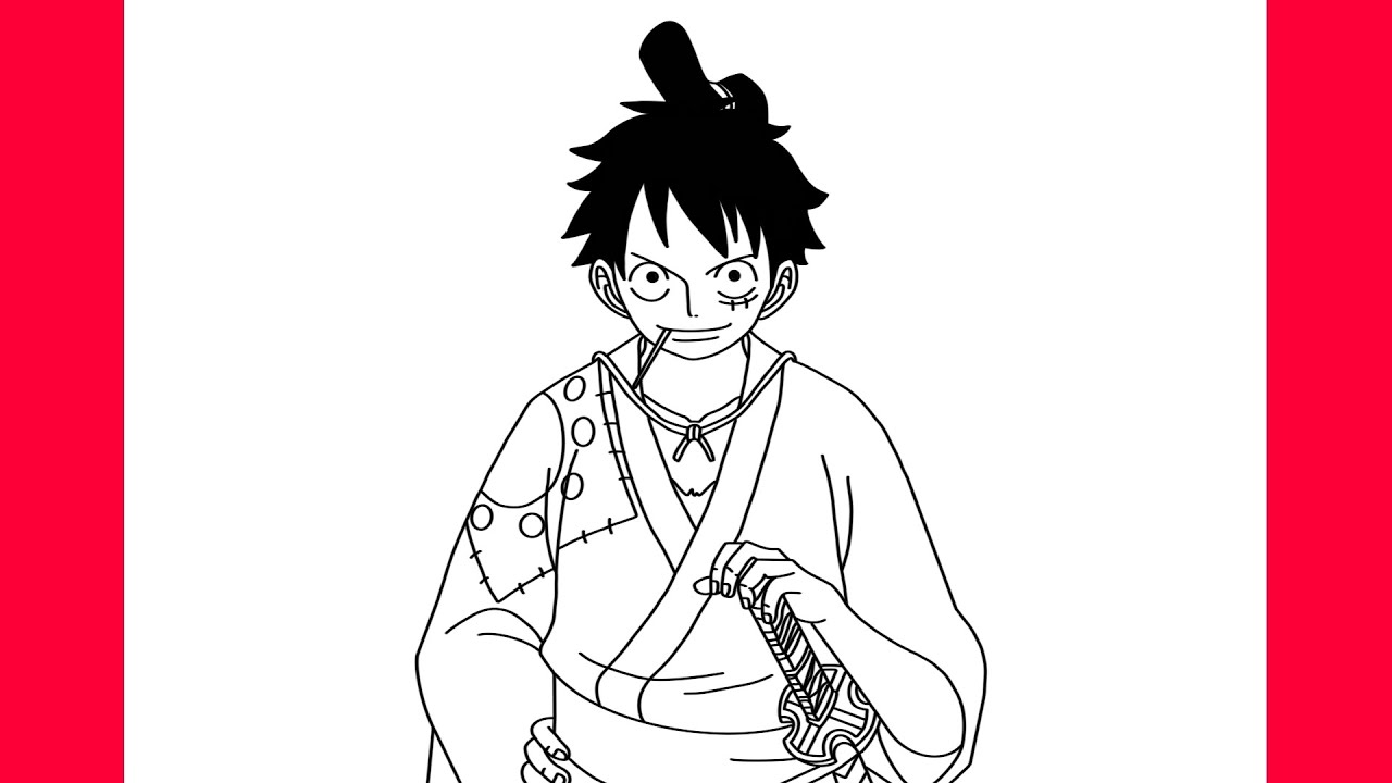 HOW TO DRAW LUFFY WANO FROM ONE PIECE - YouTube