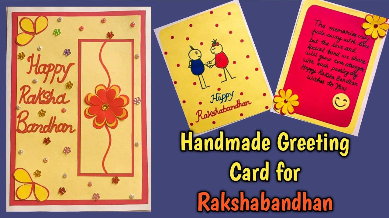 Rakshabandhan Card। Rakhi Card। रक्षाबंधन कार्ड। How to make ...