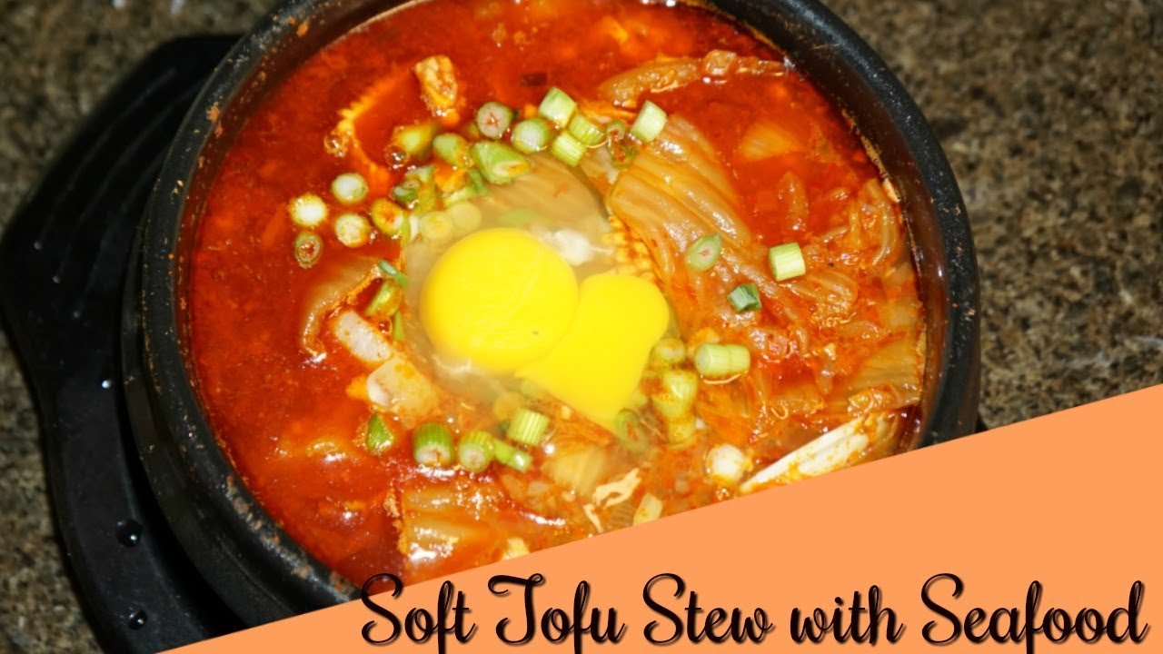 Korean Dish|| Soft Tofu Stew with Seafood||Haemul-sundubu-jjigae - YouTube