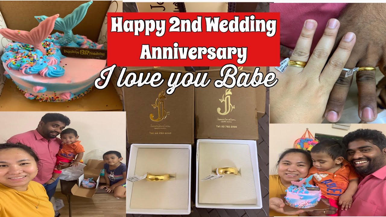 Happy 2nd Wedding Anniversary Babe| Husband Surprise Gift | Pinay Indian Family - YouTube
