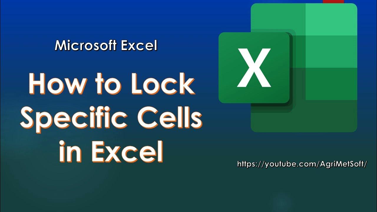 How to Lock Specific Cells in Excel - YouTube