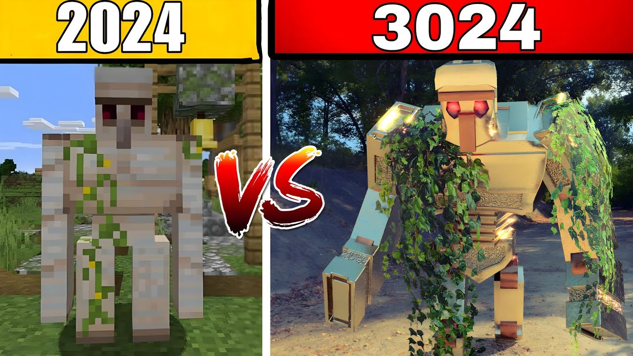 Minecraft in 2024 vs 3024 - YouTube