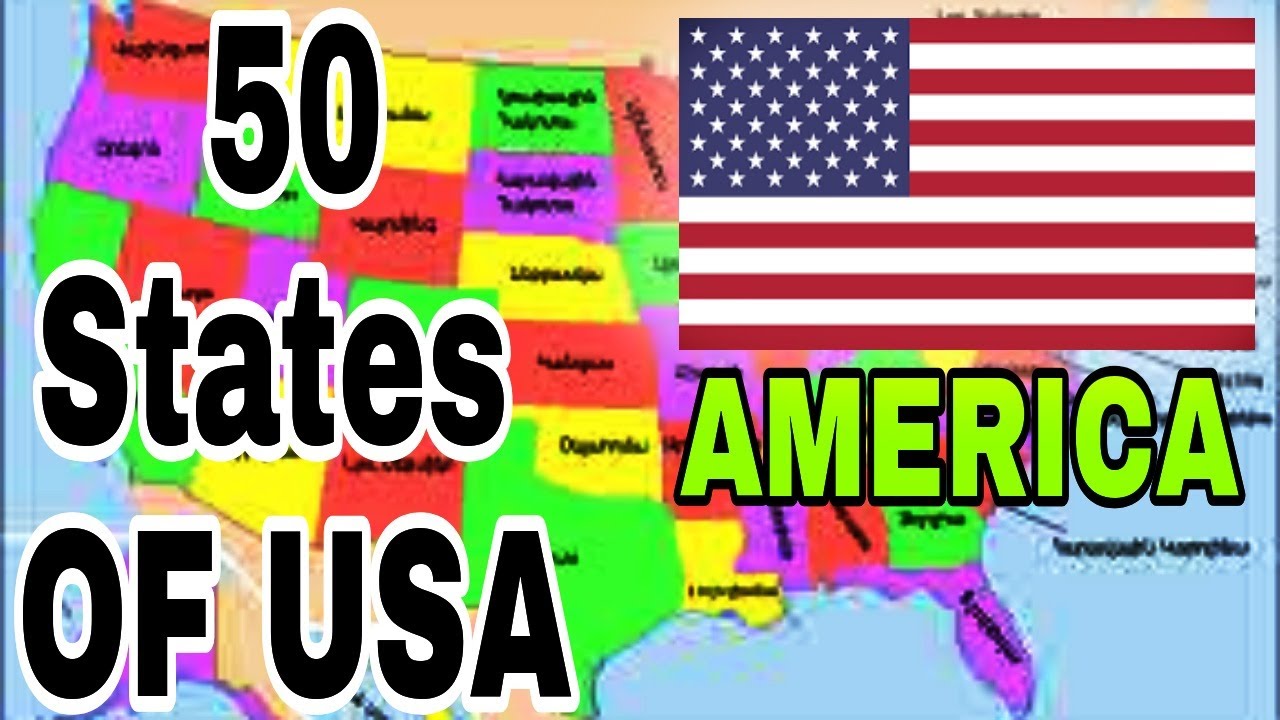 Learn 50 States Of America 🇺🇸 | USA States | 50 US States Names ...