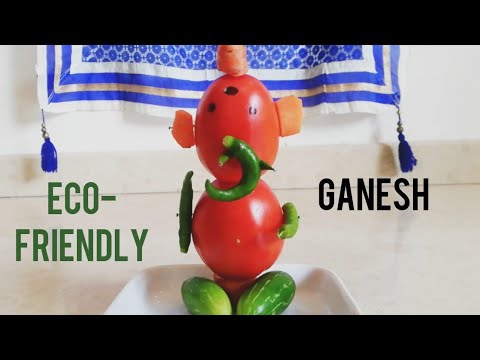 DIY Ganesh Idol | Eco friendly Ganesha with vegetables| Ganesha idol ...