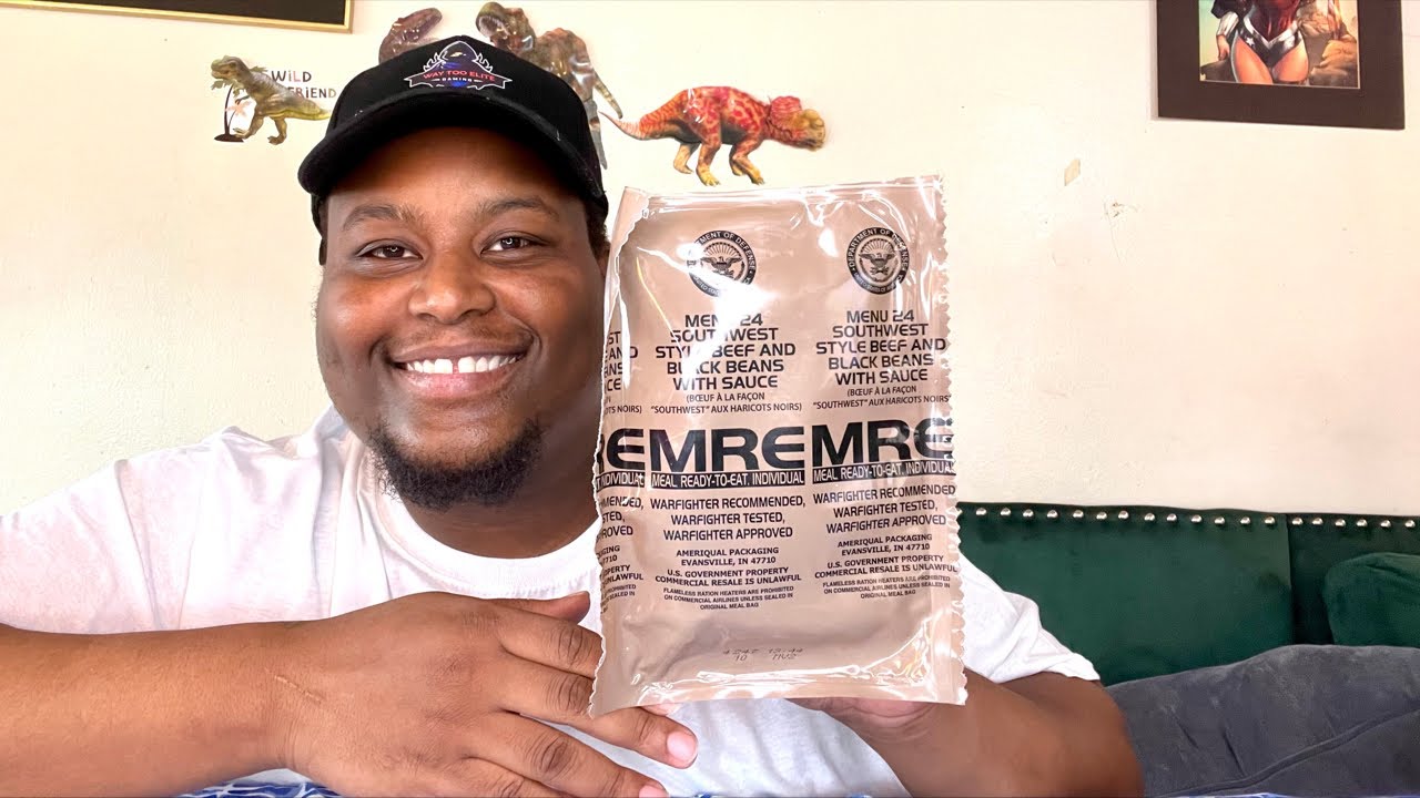 My First Ever MRE! (Menu 24 - southwest style beef and black beans with ...