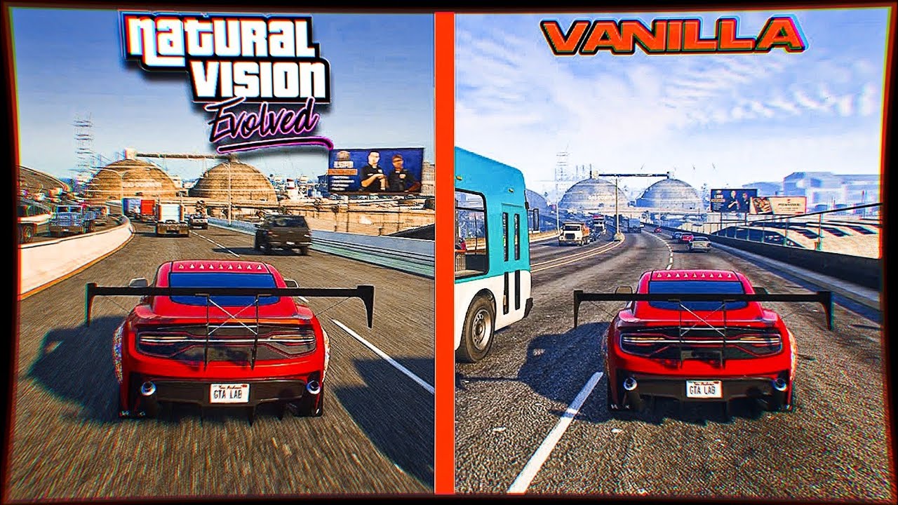 GTA 5 – Natural Vision Remastered vs Original Vanilla Graphics Mod ...