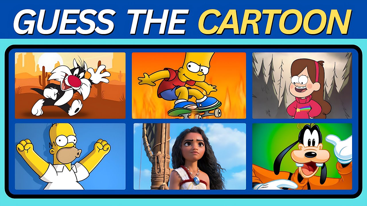 Guess the Cartoon Character | Cartoon Quiz Challenge - YouTube