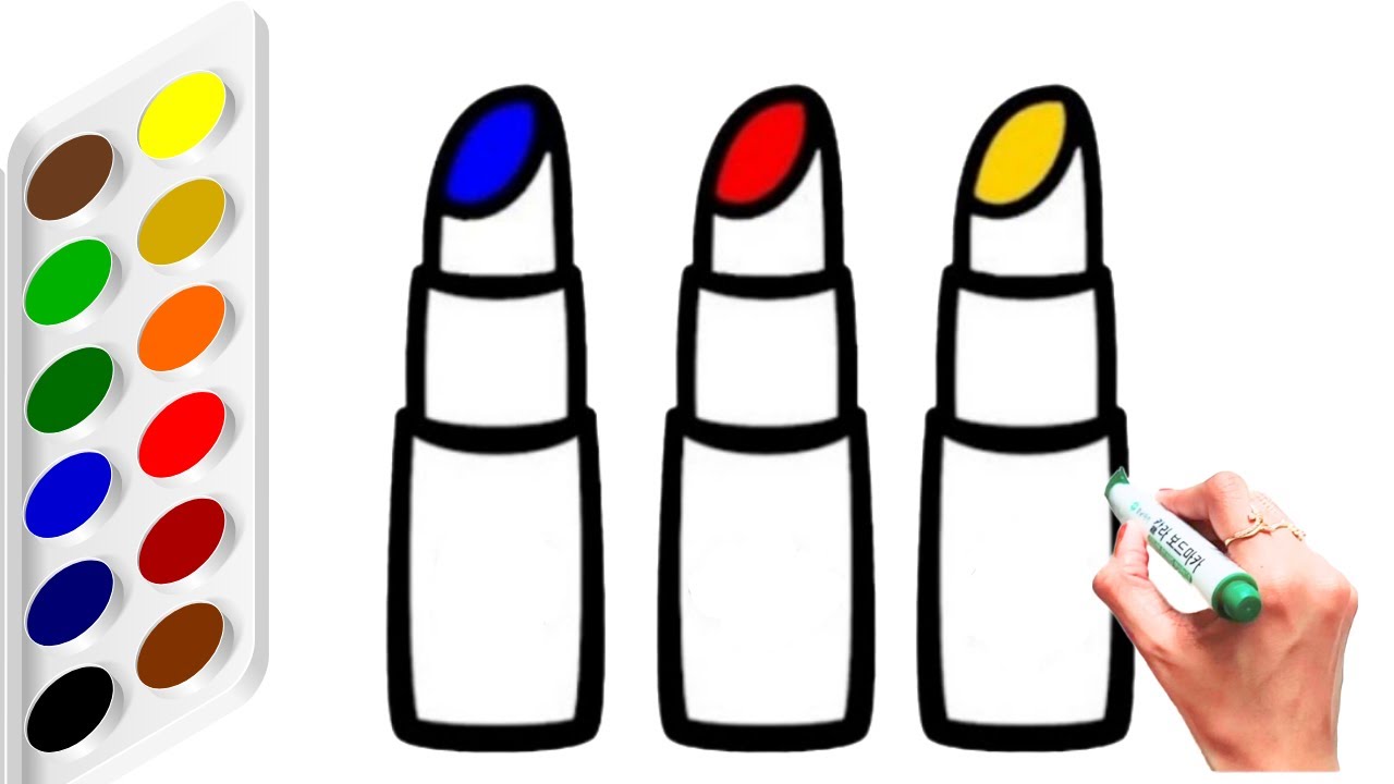 How to Draw Lipsticks Easy | Lipstick Drawing - YouTube