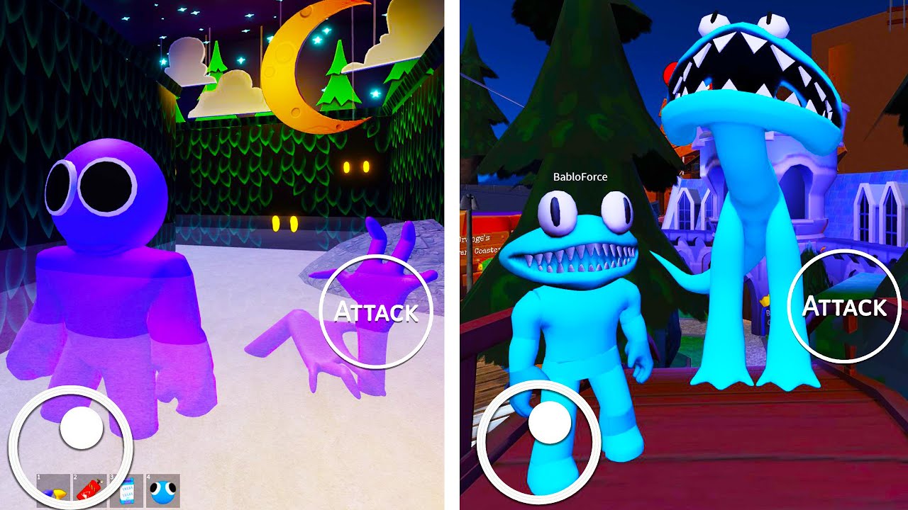 Playing as CYAN and PURPLE in Rainbow Friends: Chapter 2 - YouTube