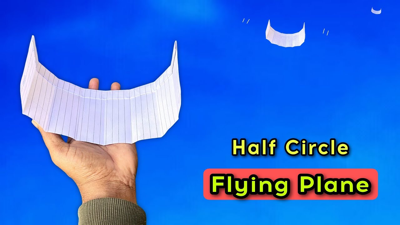 circle helicopter plane, flying half circle plane, how to make notebook ...
