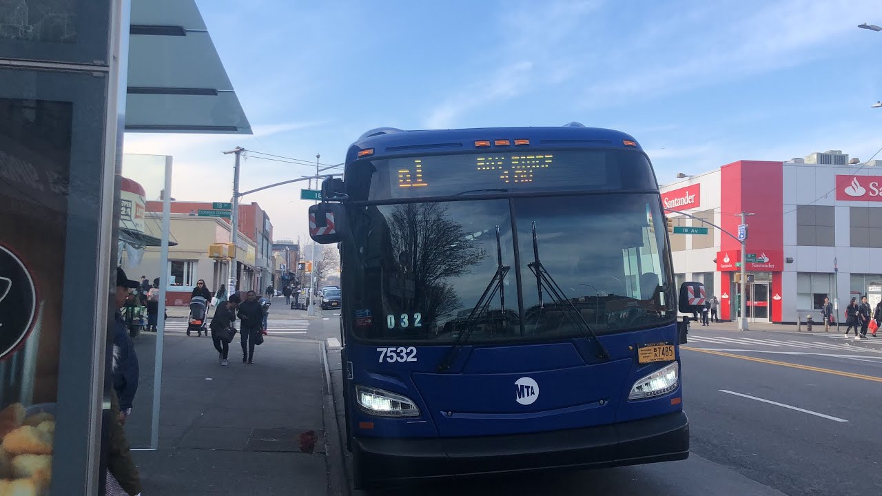 MTA NYCT Bus: Manhattan Beach Bound 2018 XD40 #7532 B1 @86 St/18 Ave ...