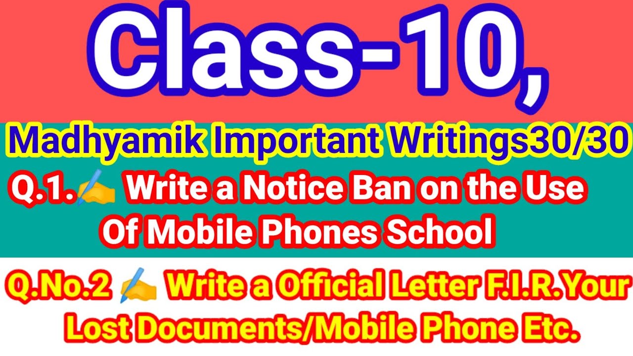 Write A Notice Ban On The Use Of Mobile Phoneofficial Letter Firlost Your Documentmobile
