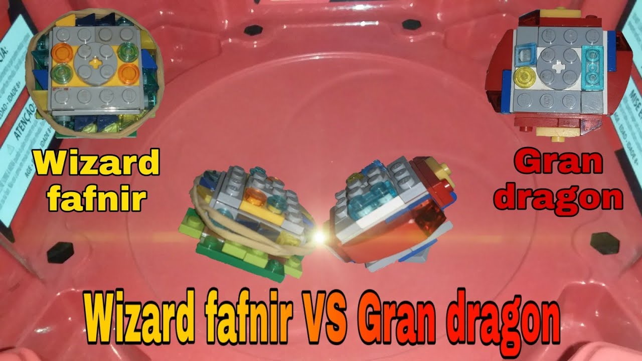Batalla de Wizard fafnir VS Gran dragon de bleyblade busrt lego - YouTube